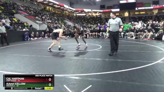 190 lbs Finals (1st & 3rd) - Cal Hartman, Fort Dodge vs Isaiah Kellow ...