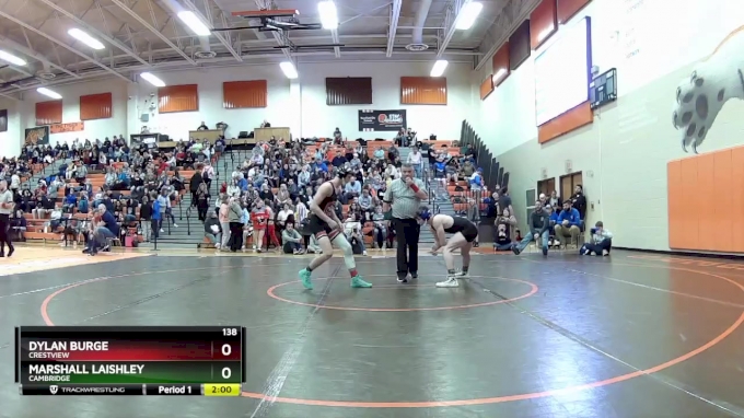 138 lbs Champ. Round 2 - Marshall Laishley, Cambridge vs Dylan Burge ...