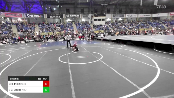 69 lbs Round Of 16 - Isaac Millz, Pomona Elite vs Diondre Lopez, Wolfpack