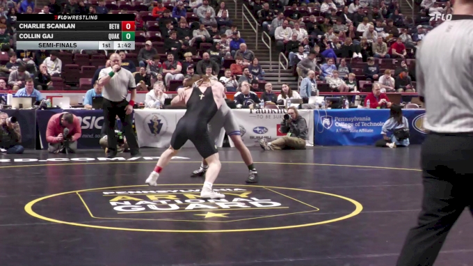 160 lbs Semifinal - Charlie Scanlan, Bethlehem Cath vs Collin Gaj ...