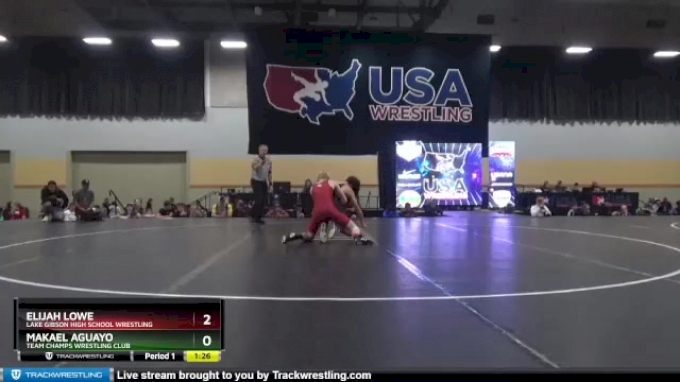 120 lbs Champ. Round 2 - Makael Aguayo, Team Champs Wrestling Club vs ...