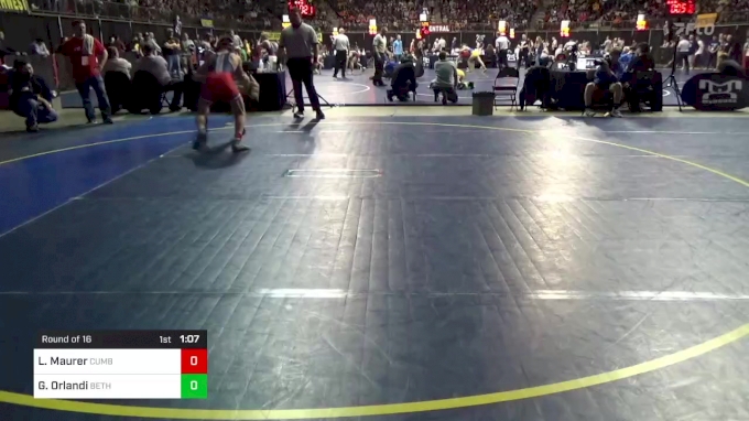 125 lbs Round Of 16 - Logan Maurer, Cumberland Valley vs Geno Orlandi ...