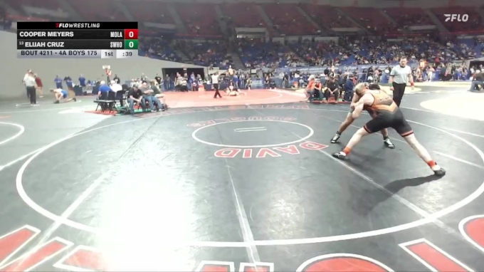 4A Boys 175 lbs Cons. Round 1 - Elijah Cruz, Sweet Home Boys vs Cooper ...