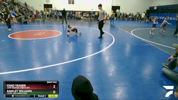 43 lbs Champ. Round 1 - Rawley Williams, Camel Kids Wrestling vs Chad ...