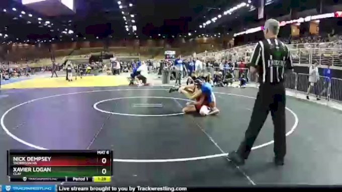 132 lbs Champ. Round 2 - Nick Dempsey, Thompson HS vs Xavier Logan, Clay