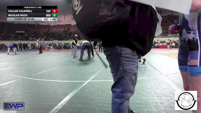 94 lbs Consi Of 16 #2 - Callan Caldwell, Fort Gibson Youth Wrestling vs ...