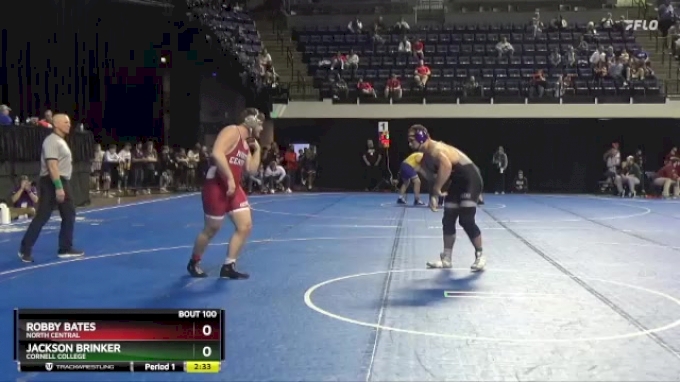 285 lbs Champ. Round 2 - Robby Bates, North Central vs Jackson Brinker ...