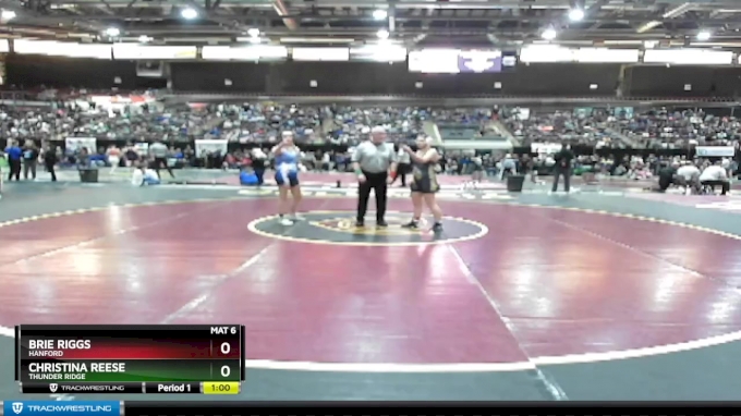 145 lbs Cons. Round 2 - Brie Riggs, Hanford vs Christina Reese, Thunder ...