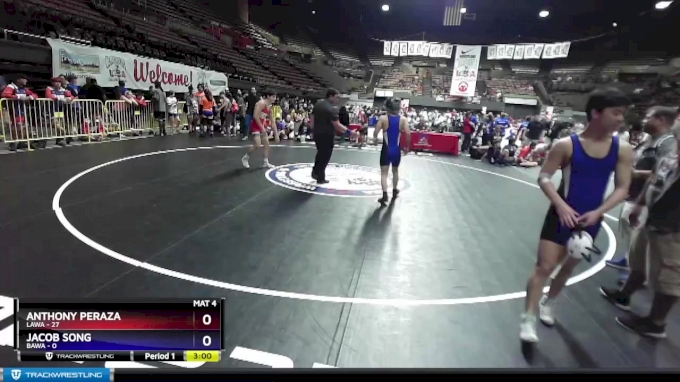 152 lbs Round 3 (16 Team) - Anthony Peraza, LAWA vs Jacob Song, BAWA