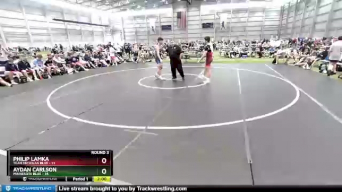 170 lbs Round 3 (8 Team) - Gavin Craner, Team Michigan Blue vs Bryce ...