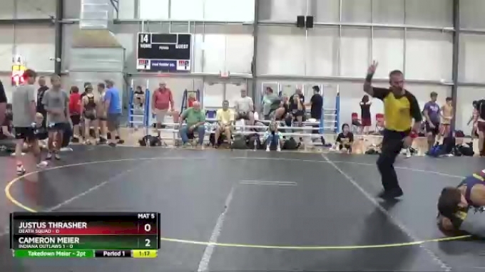 108 lbs Round 3 (6 Team) - Justus Thrasher, Death Squad vs Cameron ...