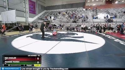 62 lbs 7th Place Match - Nia Hagler, UT vs Maddie Marsh, IN