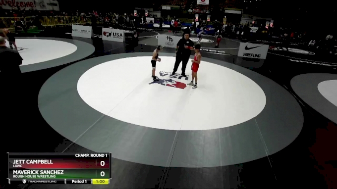 83 lbs Champ. Round 1 - Jett Campbell, LAWC vs Maverick Sanchez, Rough ...