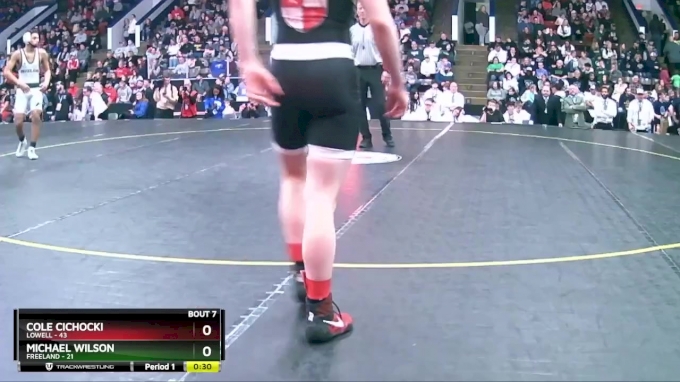 120 lbs Finals (8 Team) - Carter Cichocki, Lowell vs Malachi Hill, Freeland