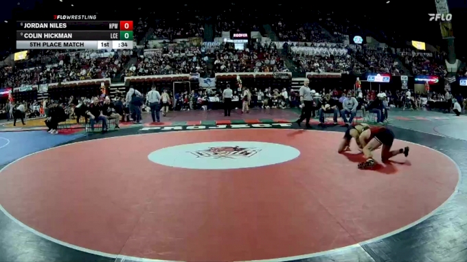 5th Place Match - Jordan Niles, Huntley Project (Worden) vs Colin ...