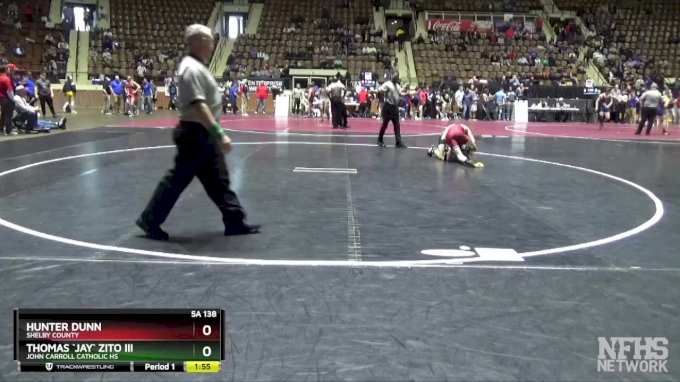 5A 138 lbs Quarterfinal - Hunter Dunn, Shelby County vs Thomas `jay ...