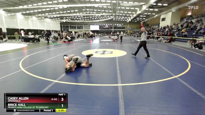 184 lbs Champ. Round 2 - Casey Allen, Springfield vs Brice Hall ...