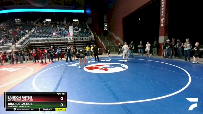 132 lbs Round 3 - Dino Delacruz, North Big Horn Rams vs Landon Rhyne ...
