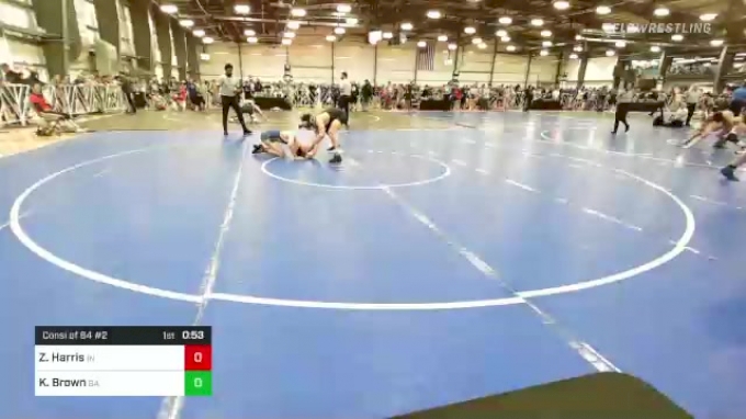 132 lbs Consi Of 64 #2 - Zachariah Harris, IN vs Kaden Brown, GA