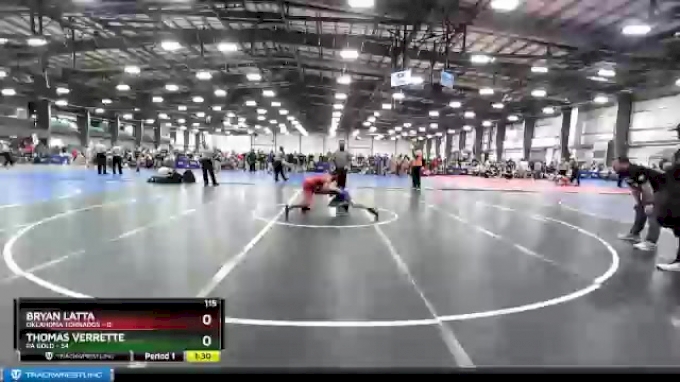 115 lbs Round 3 (6 Team) - Thomas Verrette, PA Gold vs Bryan Latta ...