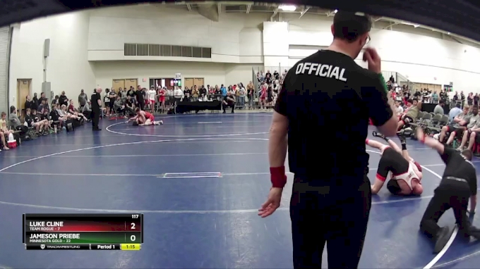 117 lbs Finals (8 Team) - Luke Cline, Team Rogue vs Jameson Priebe ...