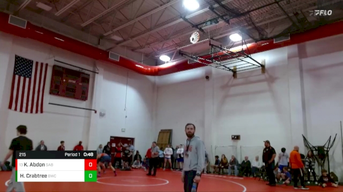 215 lbs Champ. Round 2 - Keillan Abdon, Lawrenceburg Tiger Wrest Club ...