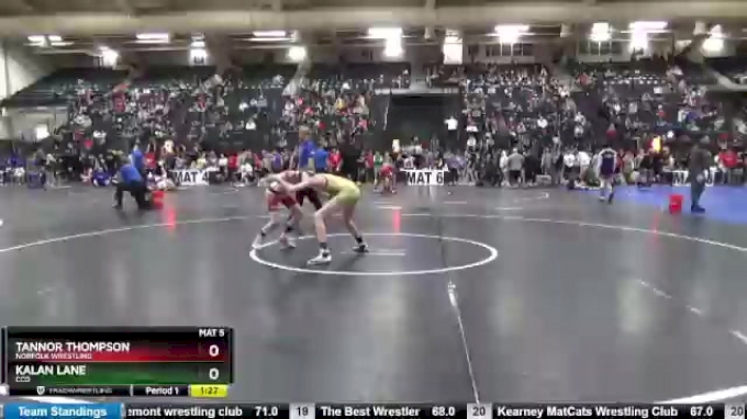 115 lbs Champ. Round 1 - Kalan Lane, CCO vs Tannor Thompson, Norfolk ...