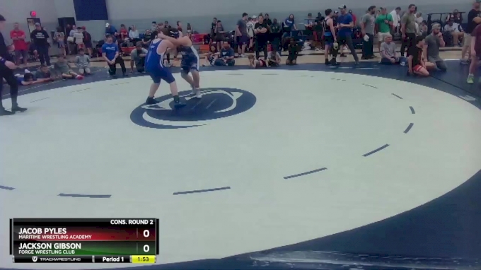 165 lbs Cons. Round 2 - Jacob Pyles, Maritime Wrestling Academy vs Jackson Gibson, Forge ...