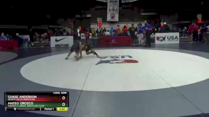 105 lbs Cons. Semi - Chase Anderson, Beasts Youth Wrestling vs Mateo ...