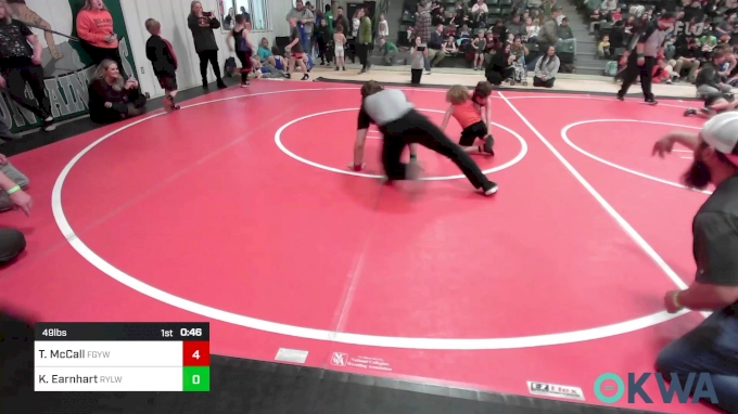 49 lbs Final - Timmy McCall, Fort Gibson Youth Wrestling vs Kord ...