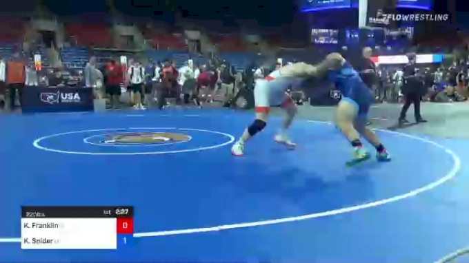 220 lbs Quarterfinal - Kolby Franklin, Iowa vs Kyle Snider, Ohio