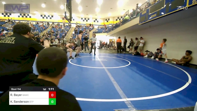 126 lbs Quarterfinal - Ryder Bayer, Broken Arrow Wrestling Club vs ...