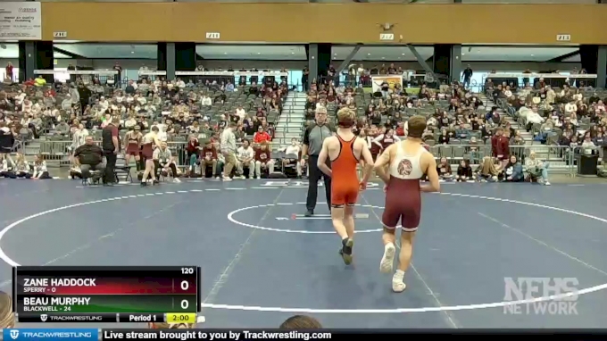 120 lbs Semifinals (8 Team) - Beau Murphy, Blackwell vs Zane Haddock ...