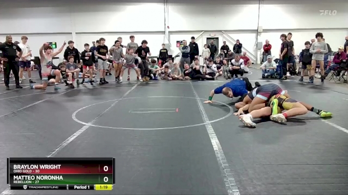 210 lbs Round 3 (8 Team) - Braylon Wright, Ohio Gold vs Matteo Noronha ...
