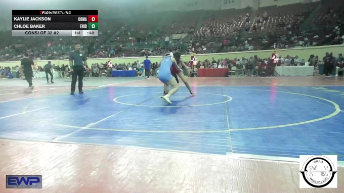 113 lbs Consi Of 32 #2 - Kaylie Jackson, Comanche MS vs Chloe Baker ...