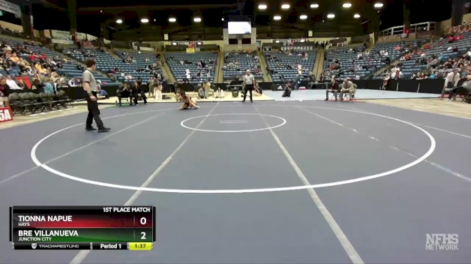 115 lbs 1st Place Match - Tionna Napue, Hays vs Bre Villanueva ...
