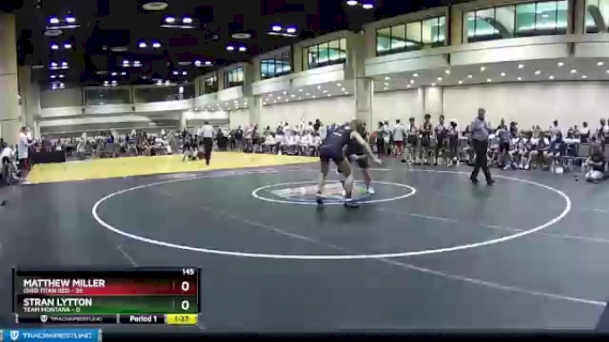 145 lbs Round 2 (10 Team) - Matthew Miller, Ohio Titan Red vs Stran ...
