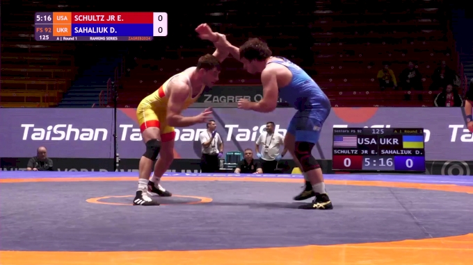 92 kg Round 1 - Eric Schultz, USA vs Denys Sahaliuk, UKR