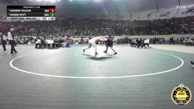 B6A-285 lbs 1st Place Match - Gunner Wilson, Broken Arrow vs Kaden ...