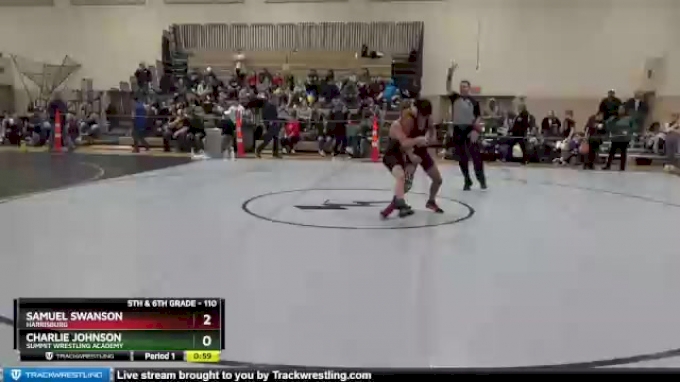 110 lbs Champ. Round 1 - Samuel Swanson, Harrisburg vs Charlie Johnson ...