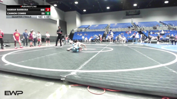 93 lbs Quarterfinal - Damian Barbosa, Honey Badgers Wrestling Club vs ...