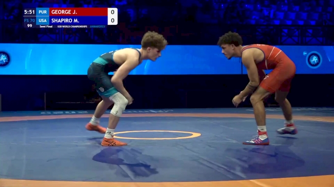70 kg 1/2 Final - Julian George, Puerto Rico vs Meyer Shapiro, United ...