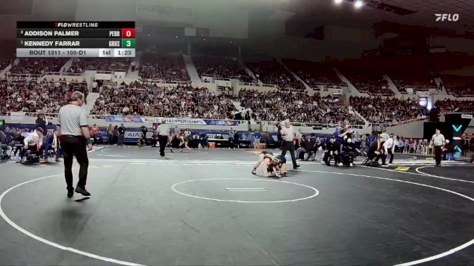 100-D1 1st Place Match - Kennedy Farrar, Gila Ridge High School vs ...