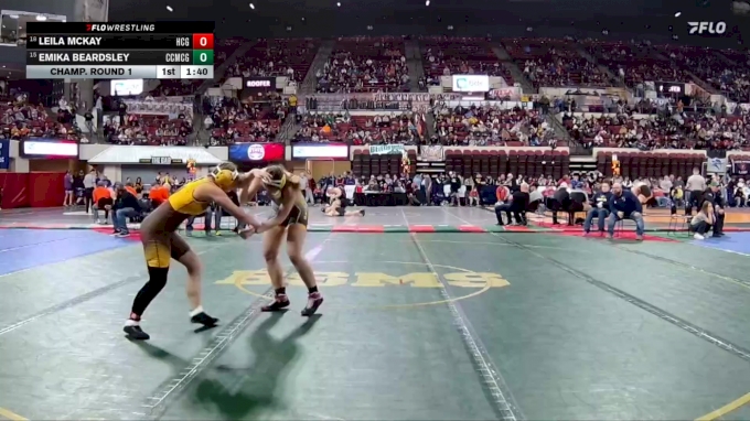 G - 155 lbs Champ. Round 1 - Emika Beardsley, Custer Co. (Miles City ...