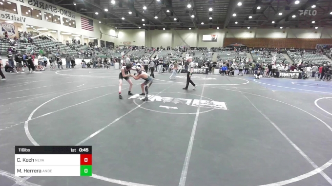 116 lbs Consi Of 4 - Carter Koch, Nevada Elite vs Mateo Herrera ...