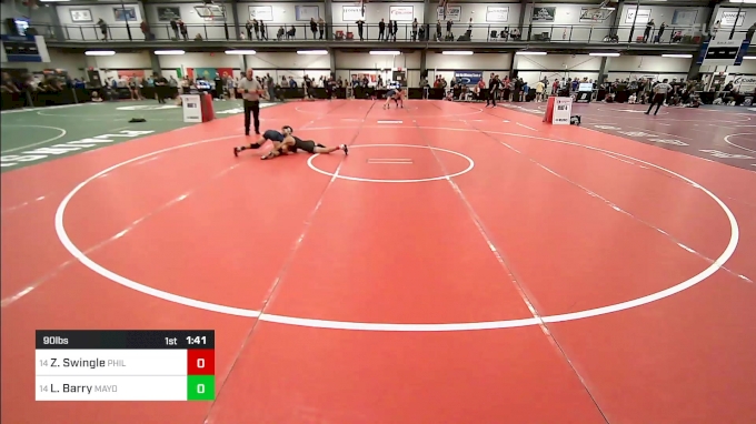 90 lbs Semifinal - Zack Swingle, Phillipsburg vs Logan Barry, Mayo Quanchi
