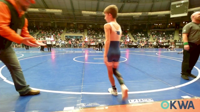70 lbs Round Of 16 - Alden Haley, Broken Bow Youth Wrestling vs Ryder ...