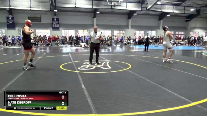 285 lbs Champ. Round 2 - Nate DeGroff, RIT vs Mike Misita, Ohio State ...