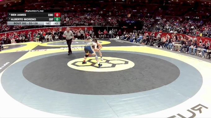 D3-138 lbs Cons. Semi - Alberto Moreno, Chippewa vs Ben James, Sand. Smcc
