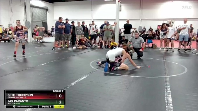 88 lbs Round 2 (6 Team) - Jax Paranto, Buxton vs Seth Thompson, Quaker ...